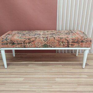 Accent Bench, Vintage Rug Benches, Mid-century Bench, Unique Bench ...