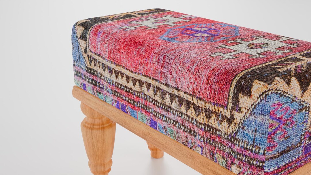 Pink Bench, Tiny Bedroom Stool, Vanity Chair, Makeup Stool, Decorative ...