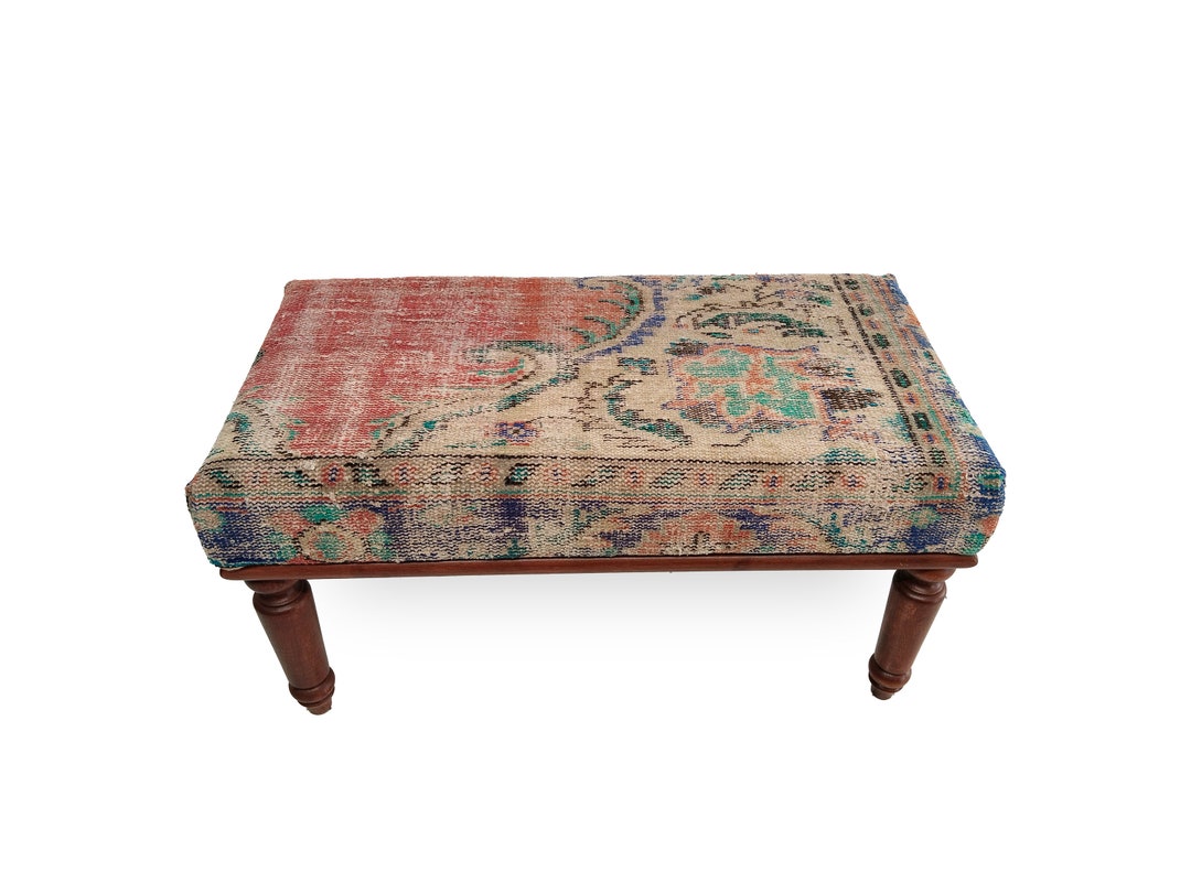 Wood Work Bench, Dining Bench, Turkish Rug Bench, Handmade Furniture ...