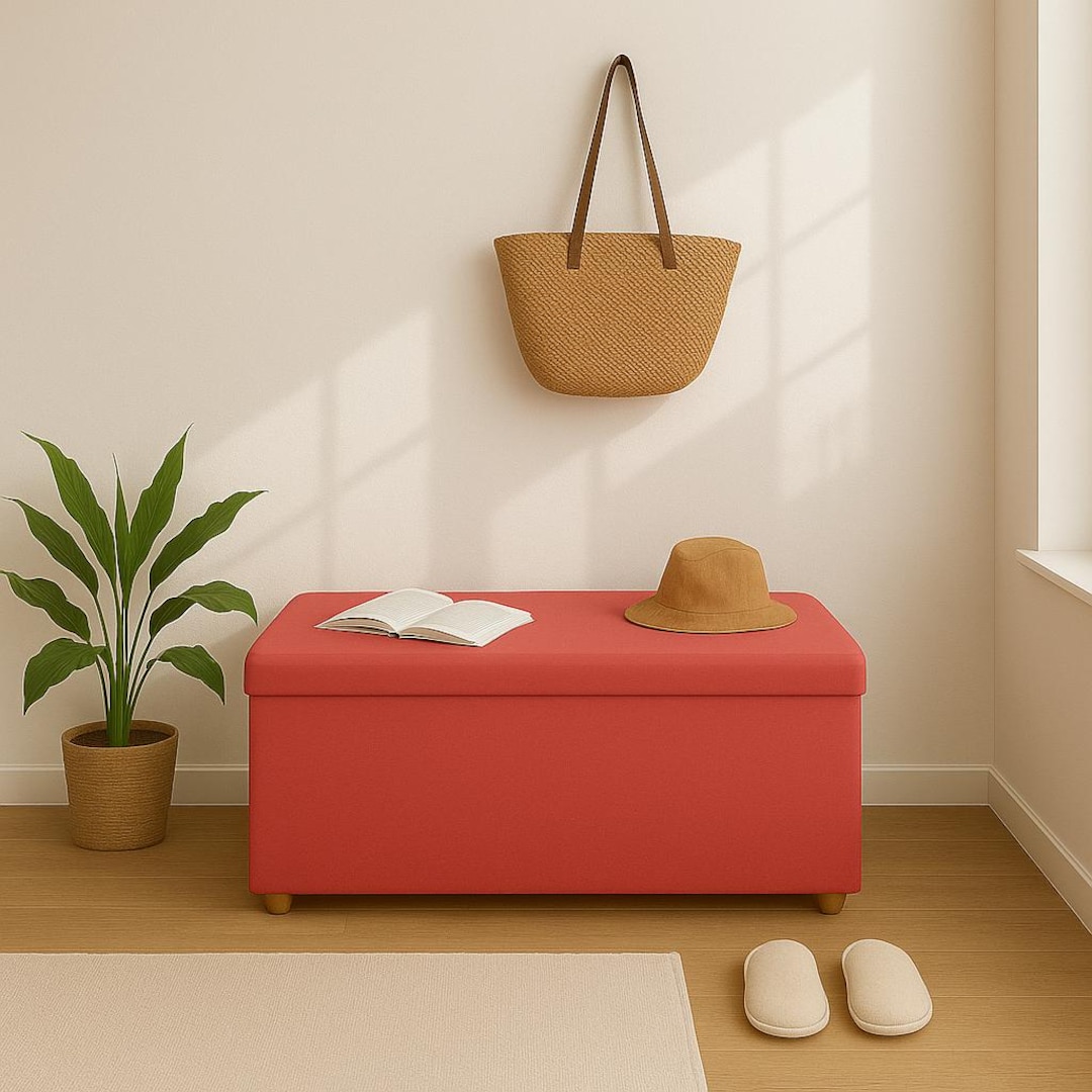 Blushy Storage Bench, Luxurious Bench, Aesthetic Decor, Accent Storage ...
