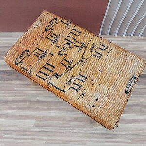 Wood Work Piano Bench, Handmade Bench, Rug Pattern Bench, Footrest ...