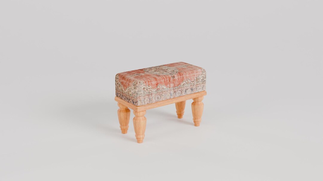 Vanity Table Bench, Dressing Room Bench, Entry Bench, Print Rug ...