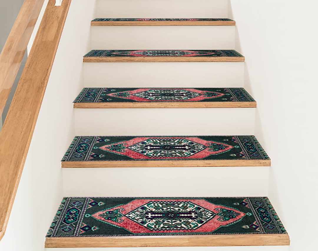 Non Slip Stair Mat, Stairs Step Rug, Oriental Rug, Oushak Rug Mat, Bath ...