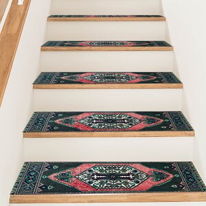 Non Slip Stair Mat, Stairs Step Rug, Oriental Rug, Oushak Rug Mat, Bath ...
