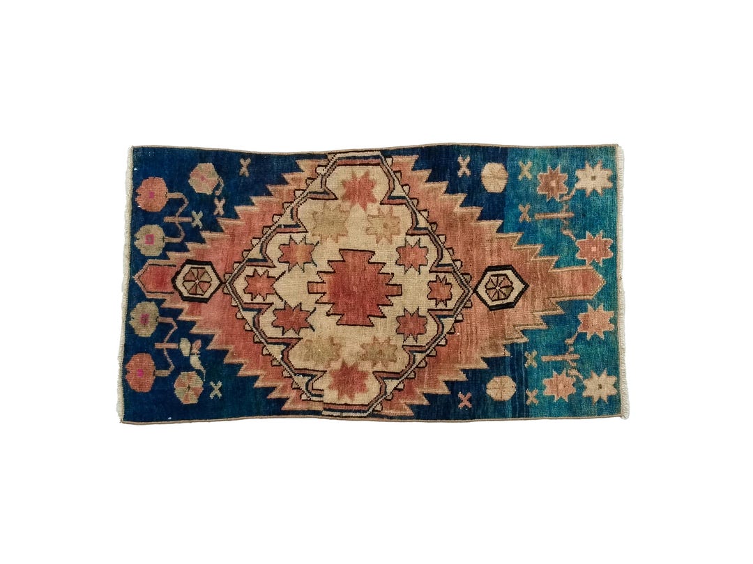 Blue Rug, Welcome Rug, Party Rug, Grandmothers Gift, Shower Rug ...