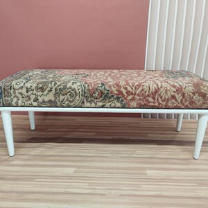 Vintage Rug Bench, Hallway Bench, Authentic Bench, Covered Bench ...