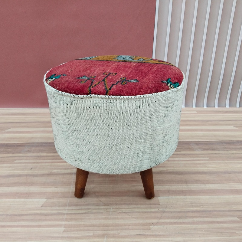 Red Pouf - Etsy