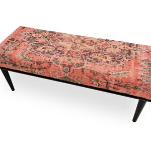 Accent Bench, Vintage Rug Benches, Mid-century Bench, Unique Bench ...