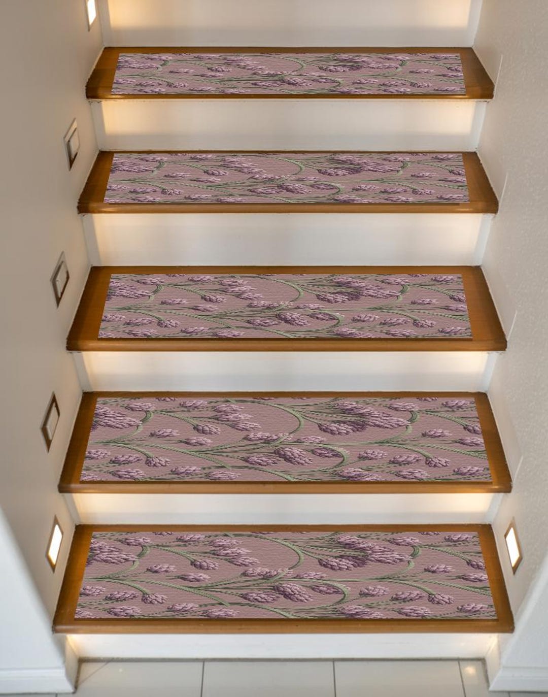 Baroque Stair Runner, Retro Tread Rug, Washable Hall Mat, Handmade Cozy ...