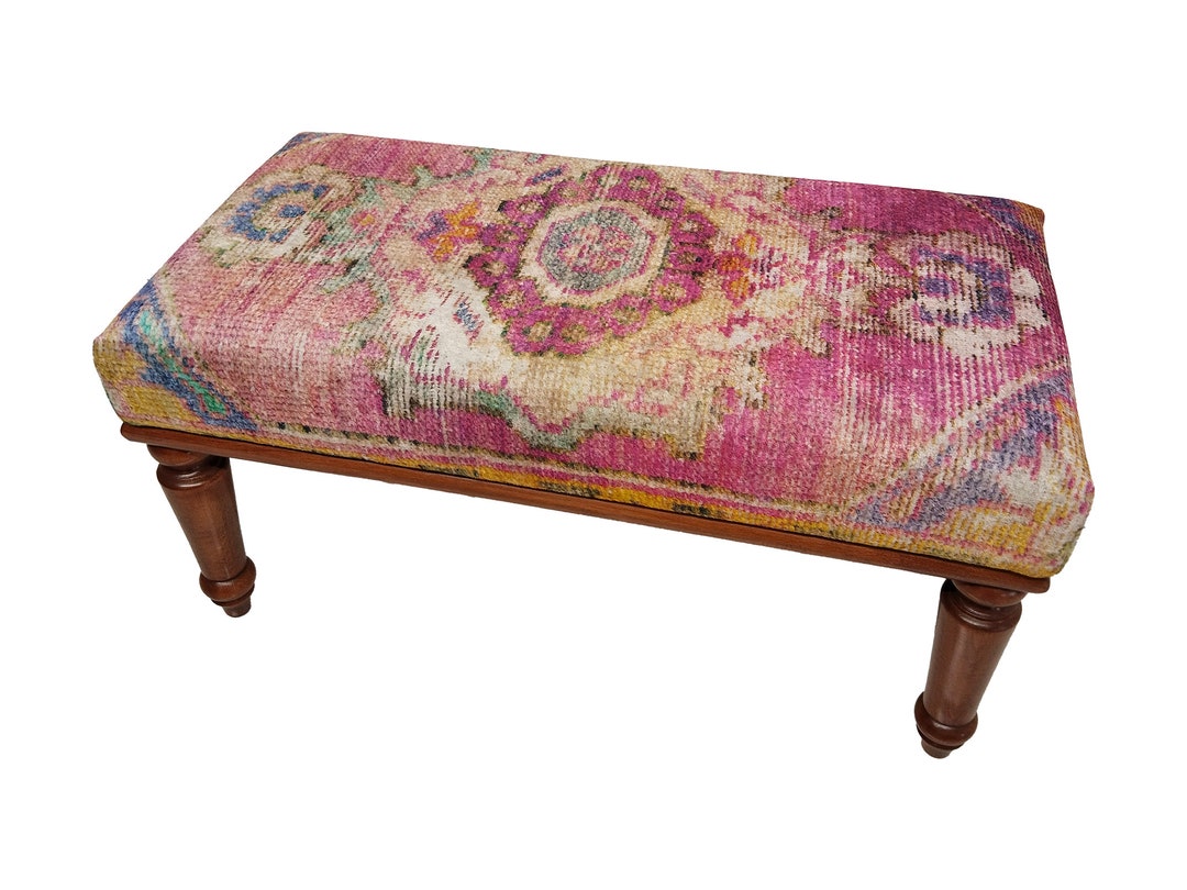 Handmade Bench, Footstool Bench, Ottoman Bench, Living Room Bench, Wood ...