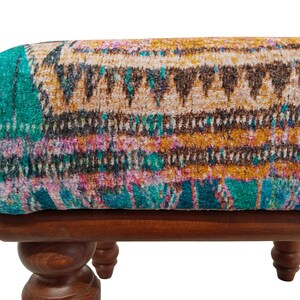 Footstool Bench, Wood Work Bench, Bohemian Bench, Piano Bench ...