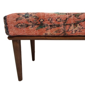 Accent Bench, Vintage Rug Benches, Mid-century Bench, Unique Bench ...