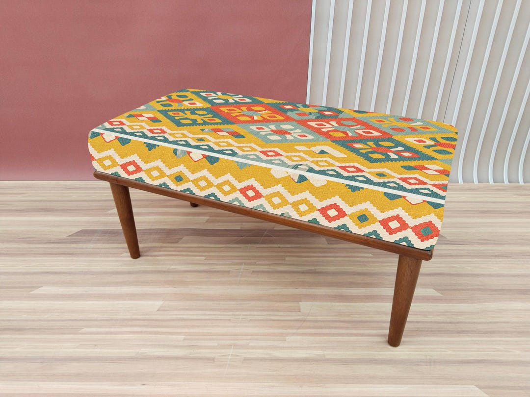 Mustard Bench, Paisley Seating, Durable Bench, Ottoman Furniture, Soft ...
