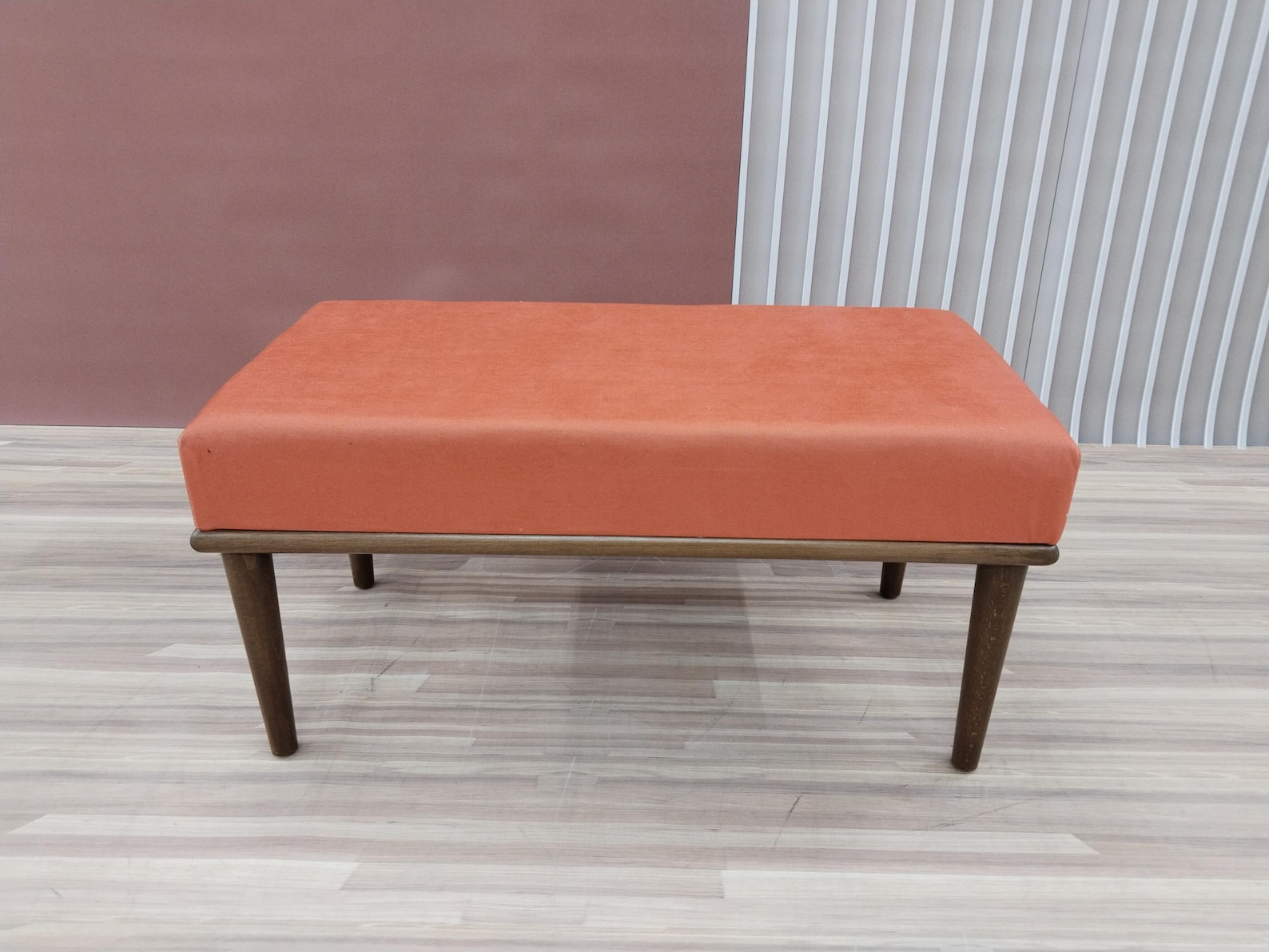Burnt Orange Bench, Upholstered Bench, Picnic Table Bench, Fireside ...