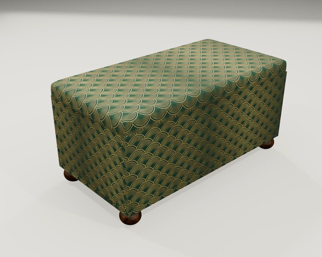 Green Color Rustic Bench, Mudroom Bench, Accent Furniture, Ottoman ...