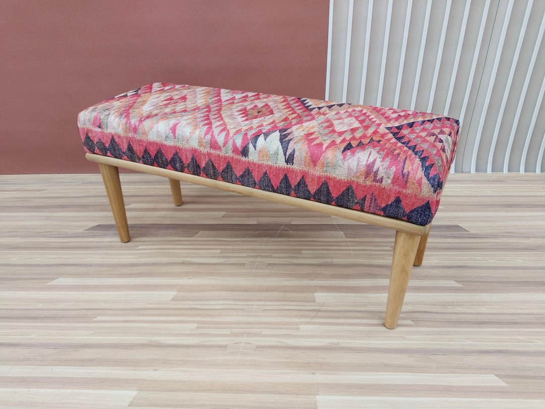 Handmade Bench, Wood Work Bench, Upholstered Bench, End of Bed Bench ...
