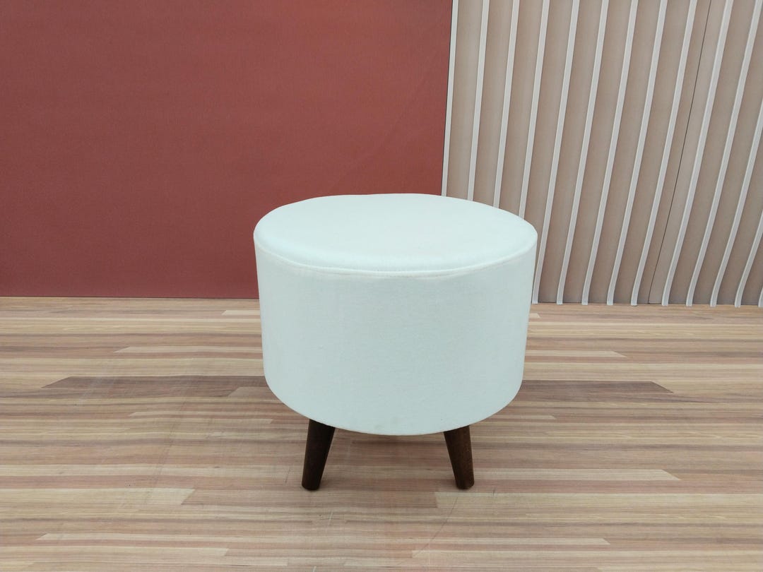 Simple Home Decor, White Footstool, Small Ottoman, Winter Theme Bench ...