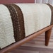 Striped Kilim Bench, Upholstered Bench, Traditional Bench, Handmade ...