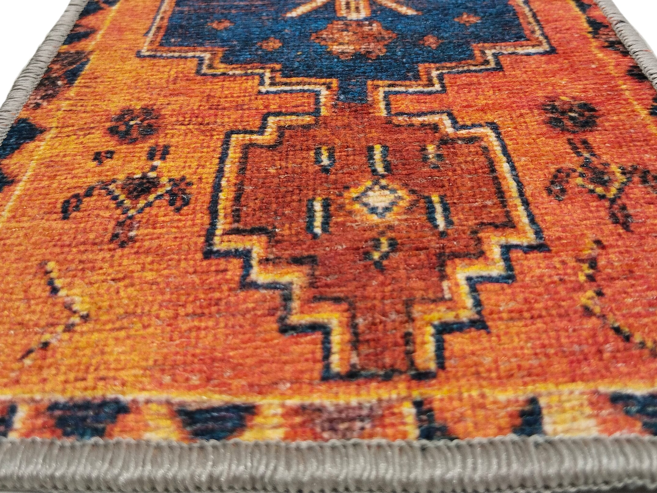 Orange Runner Rug, Herki Inspired Rug, Stair Runner Rug, Retro Rug ...
