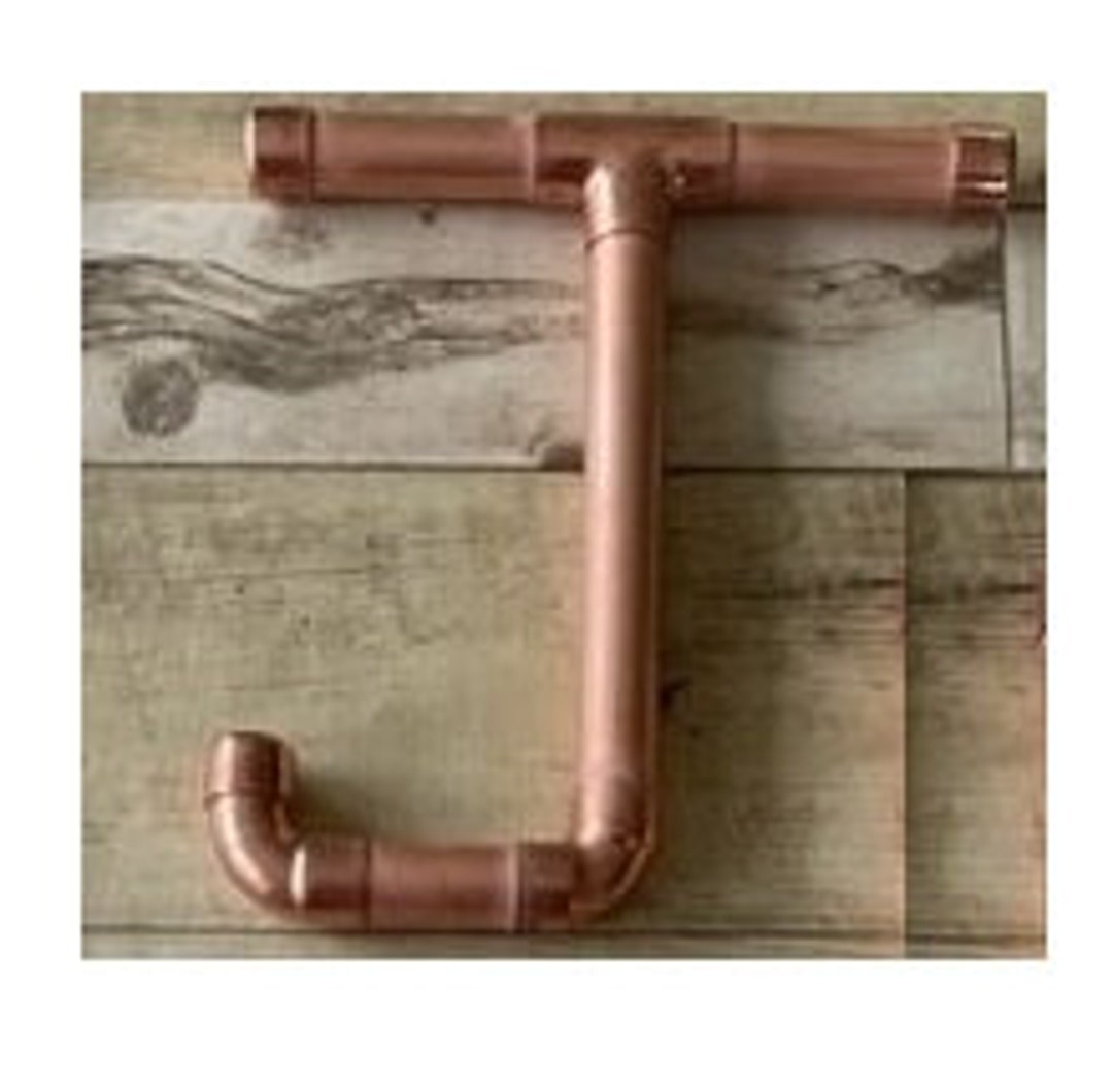Solid Copper Pipe Letter J Presentation Wall Feature Initial Custom ...