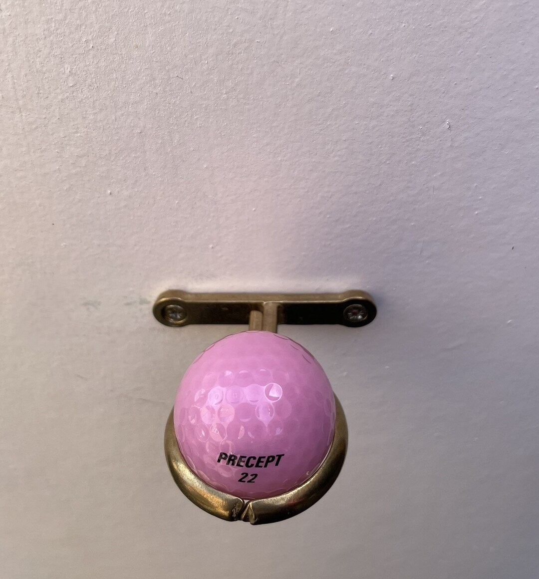 Wall Mounted Golf Ball Display Holder - Solid Brass Display Ball in a ...