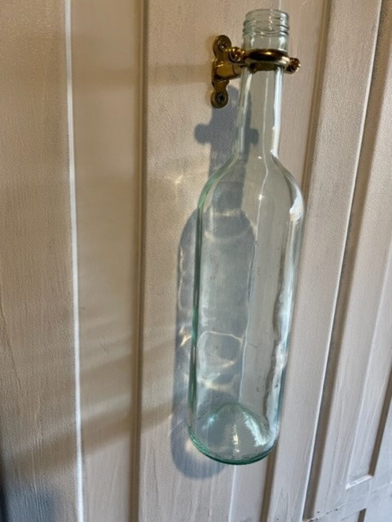 Floating Solid Brass Bottle Hangers for Feature Wall Display ...