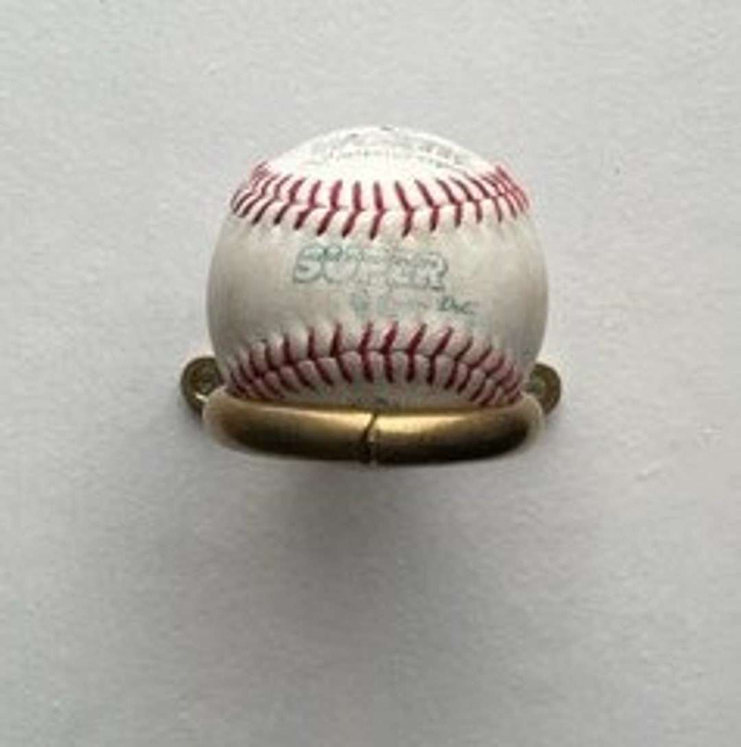 Wall Mounted Softball Display Holder - Solid Brass Display Ball in a ...