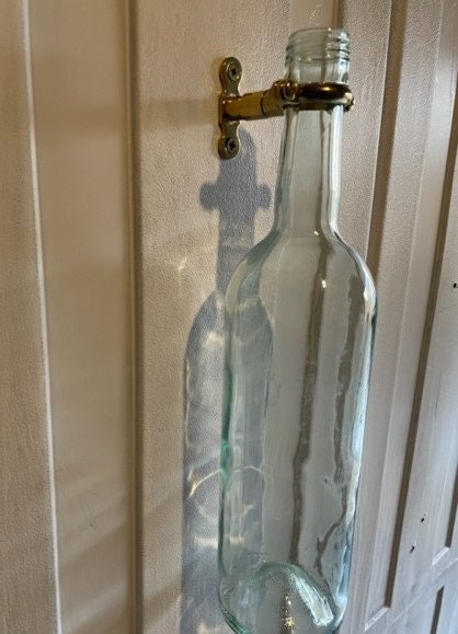 Floating Solid Brass Bottle Hangers for Feature Wall Display ...