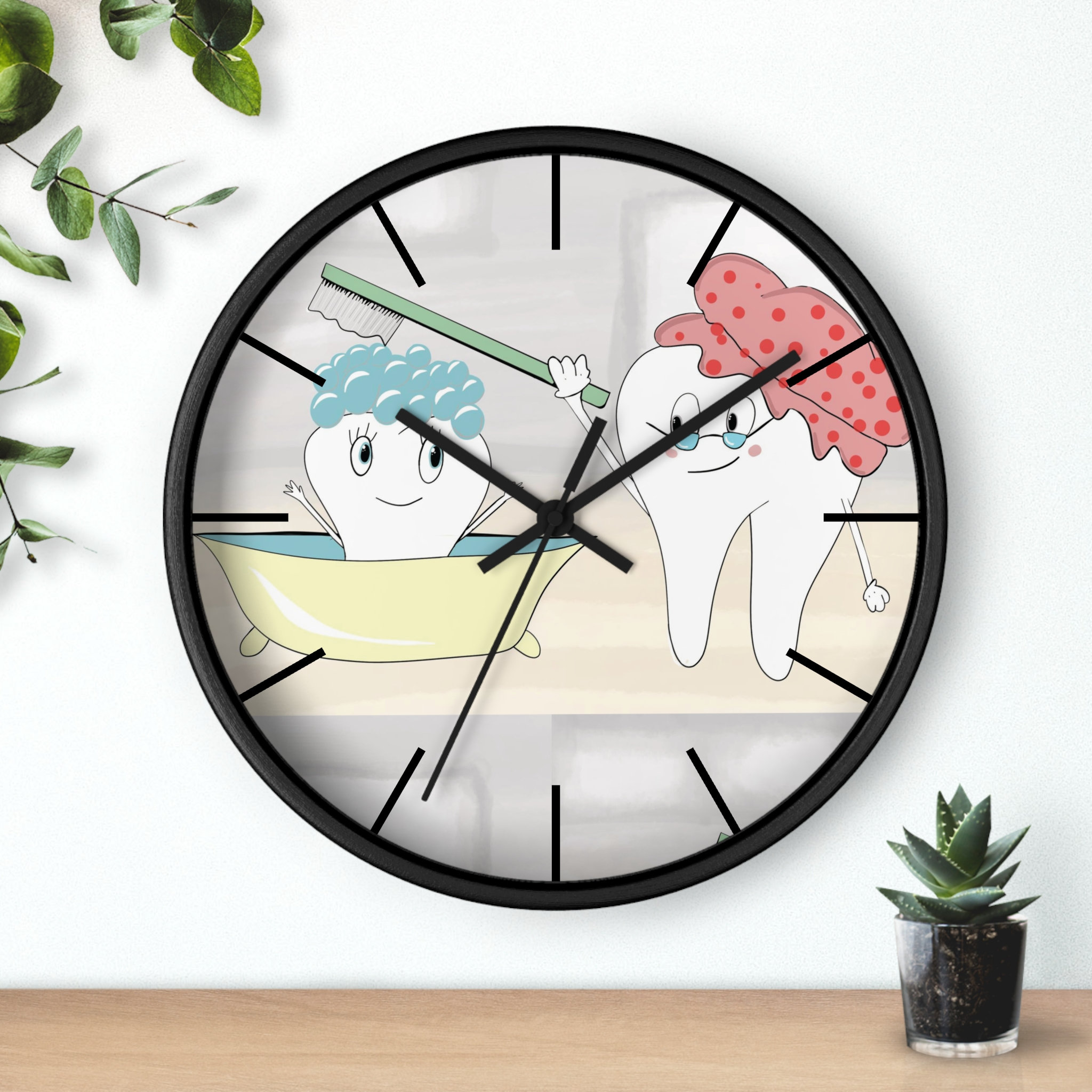 Dental Office Wall Clock of a Tooth Showering - Etsy