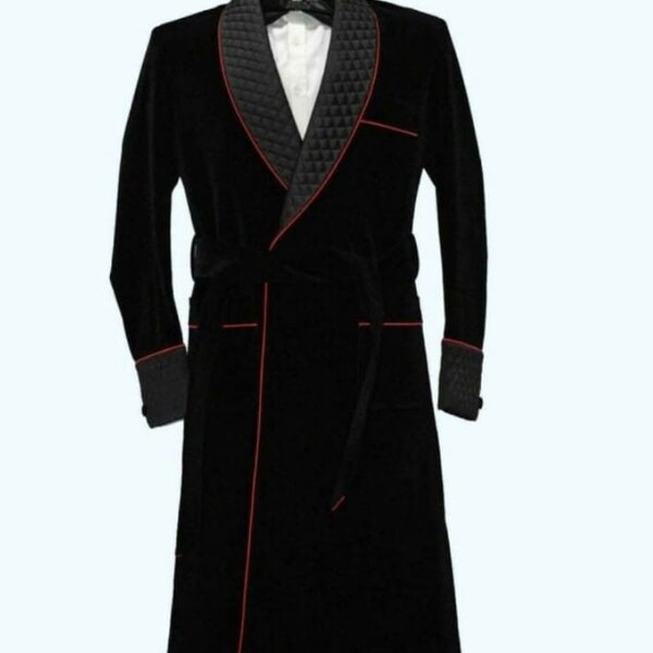 Velvet Smoking Robe - Etsy