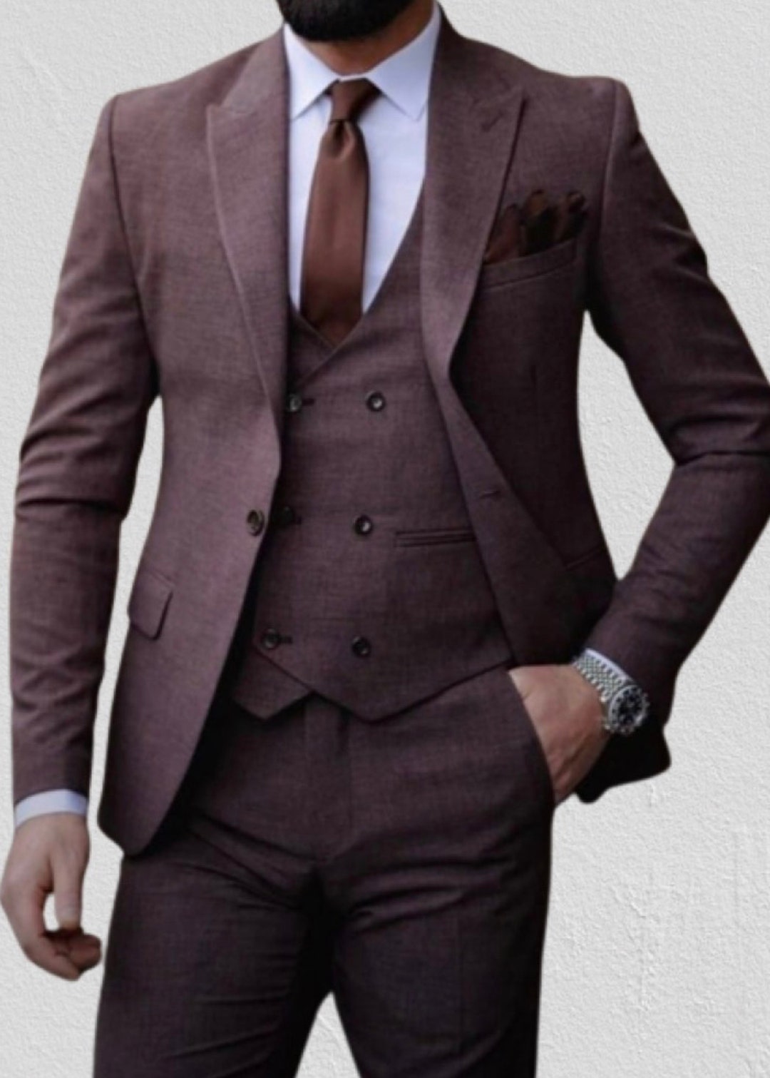 Men's Business 3 Piece Wedding Suits Grooms Wear Suit 3 - Etsy