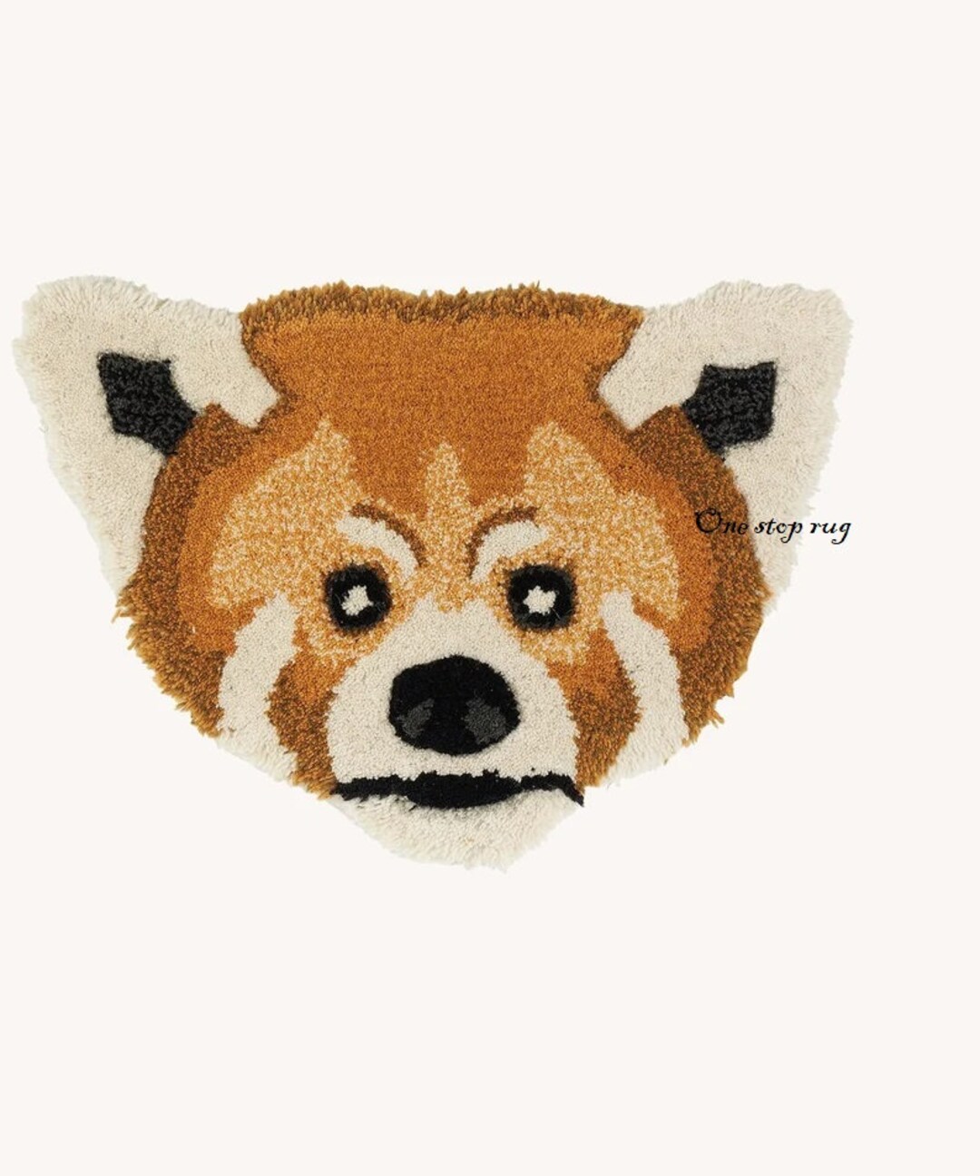 Hand Tufted Animal Face Rug Head Shape Round Rug Moon Rug - Etsy