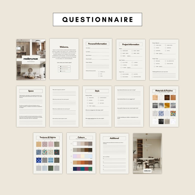 Interior Design Welcome Packet Interior Design Templates - Etsy
