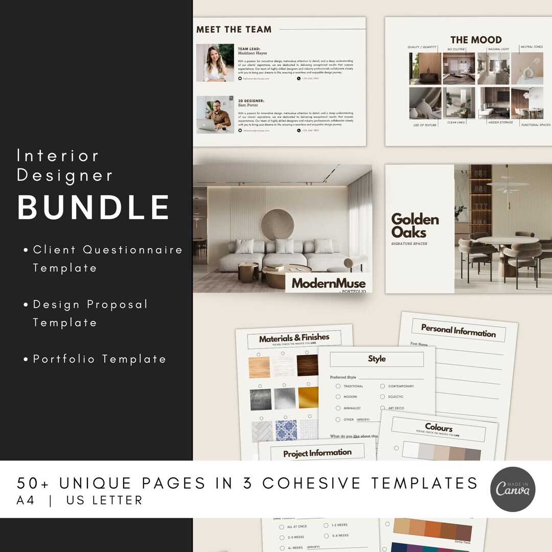 Interior Design Welcome Packet Interior Design Templates - Etsy