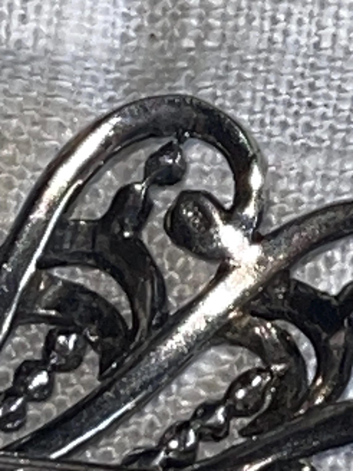 Vintage 1960’s Brooch With Silver Like Metal Finish. - Etsy