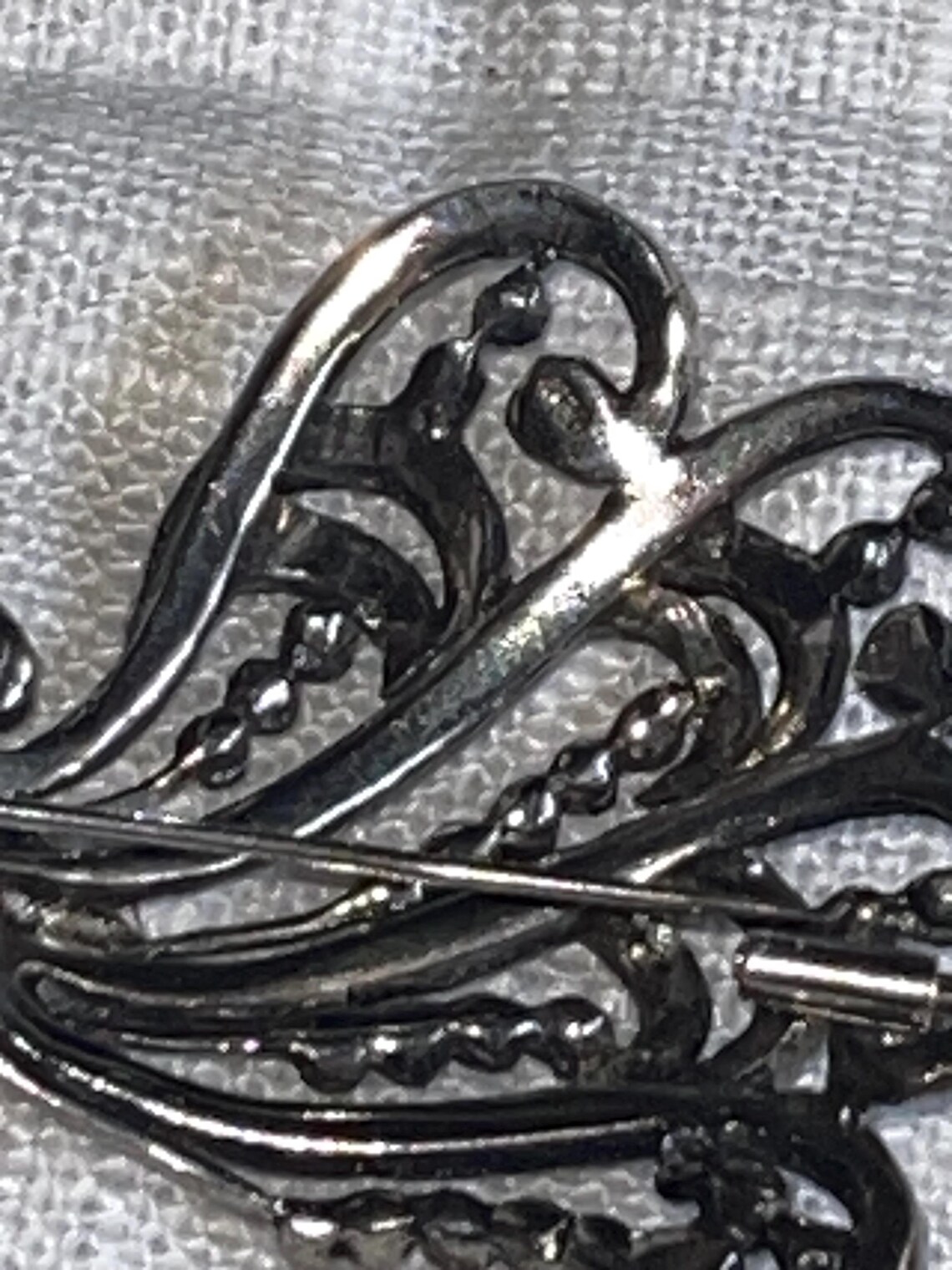 Vintage 1960’s Brooch With Silver Like Metal Finish. - Etsy