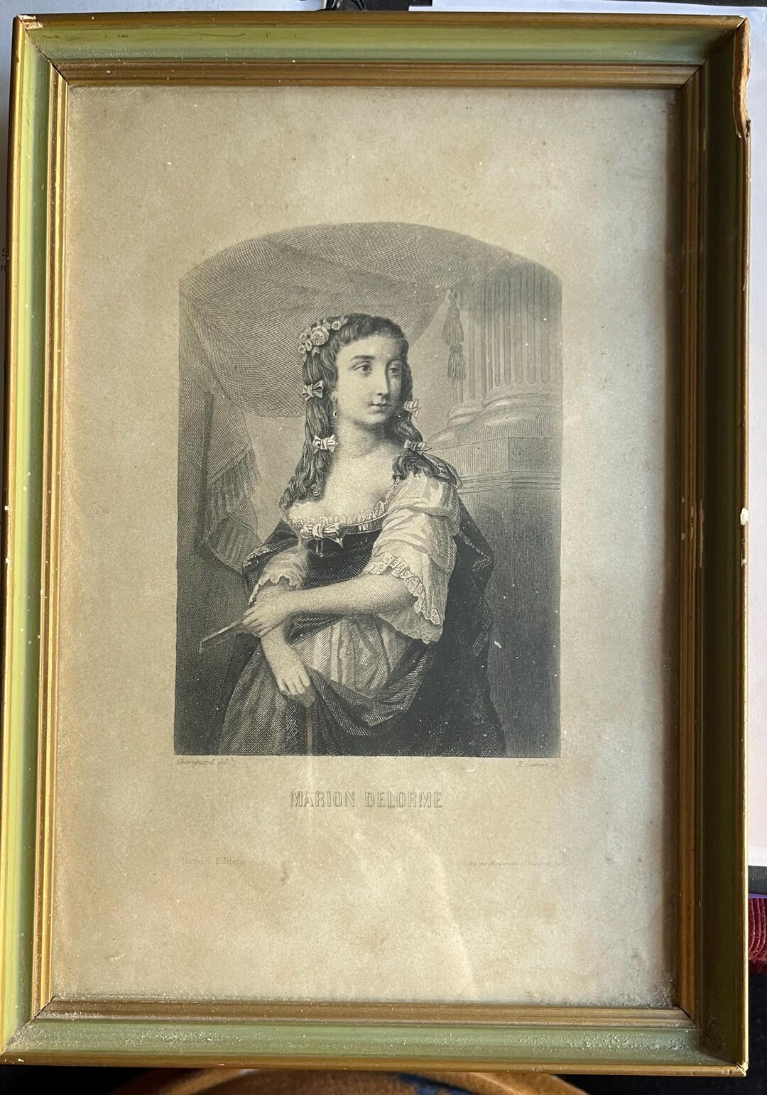 Vintage Marion Delorme Framed Page From 1856 Book - Etsy