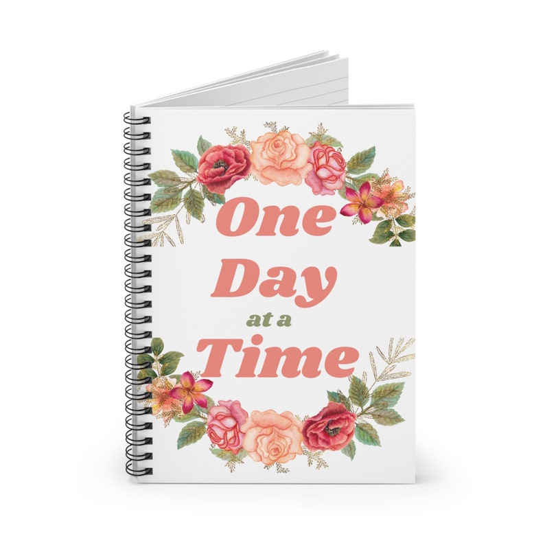 One Day at a Time Mental Health Awareness Notebook Motivational ...