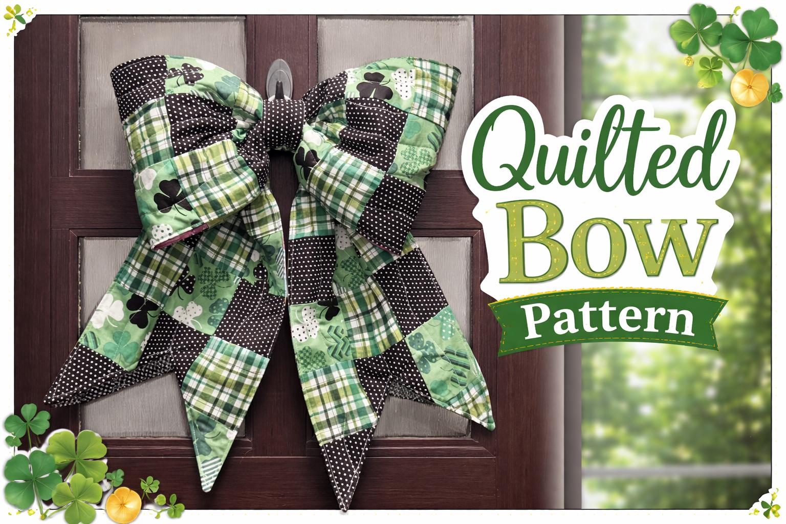 Quilted Fabric Bow Pattern – PDF Sewing Tutorial, Beginner Friendly ...