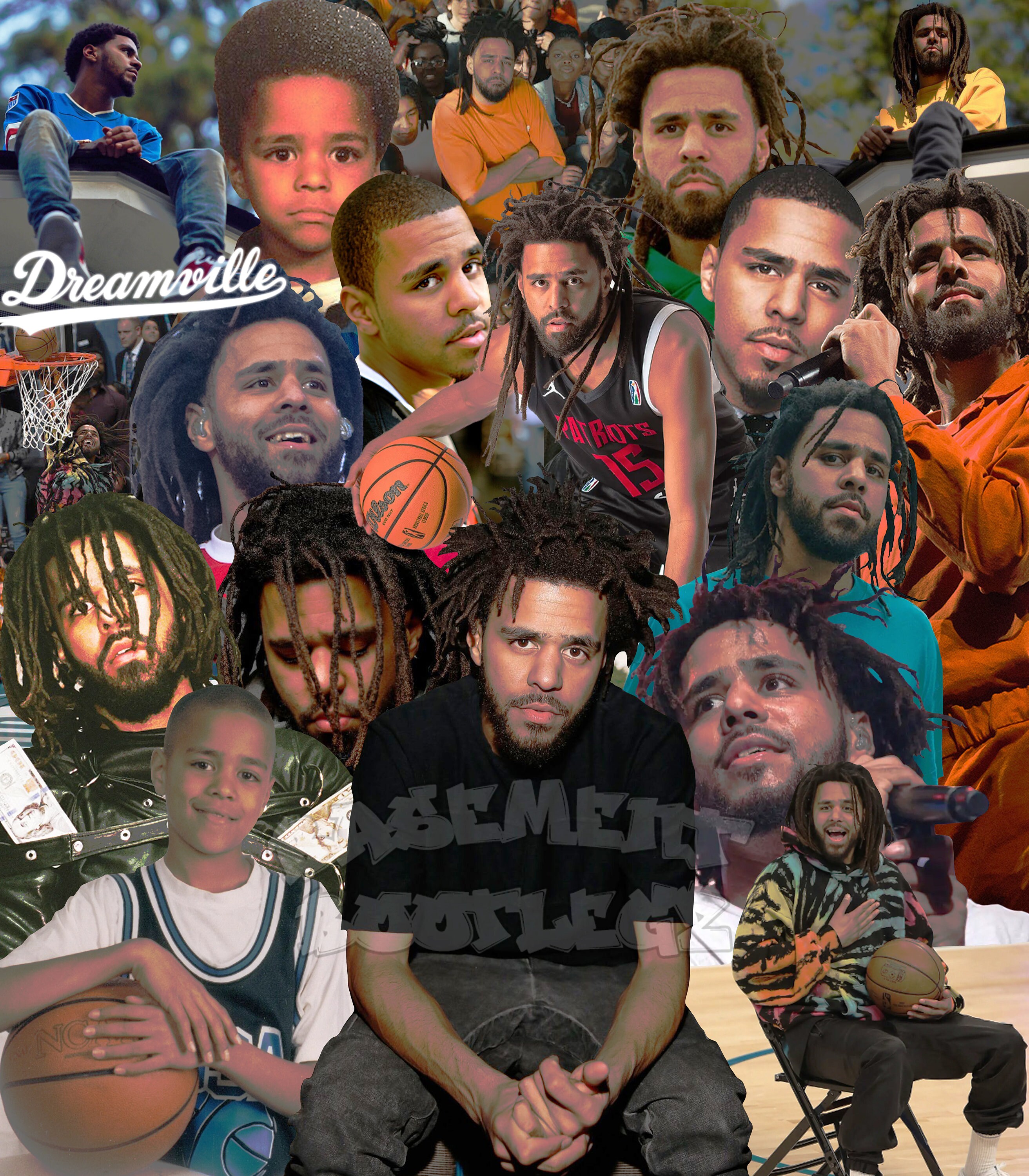 J Cole Jcole Collage DIGITAL DOWNLOAD for Print Poster Wall Decor Art ...
