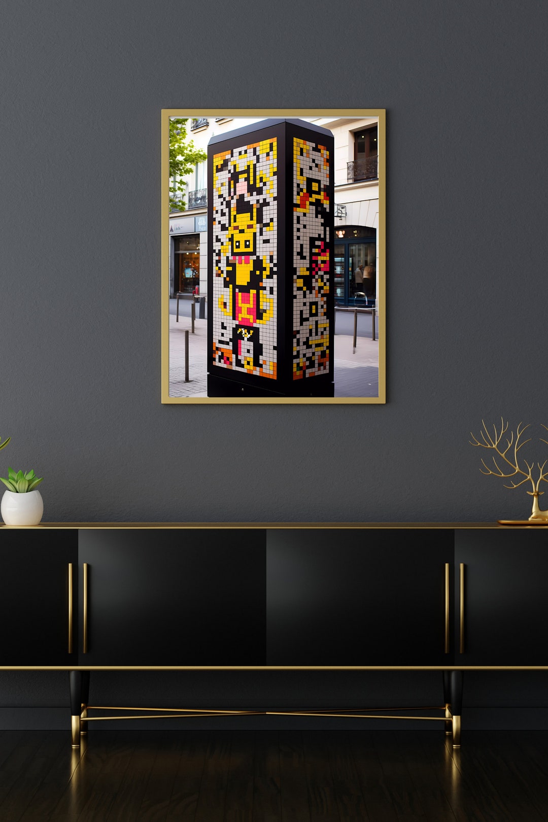 Urban Pixel Wall Art Pikachu in 8-bit Style Digital Download - Etsy