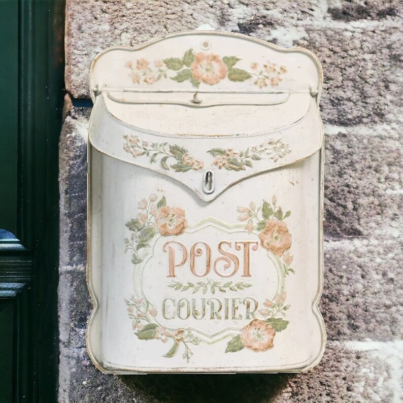 Vintage Metal Wall-mounted Mailbox With Secure Lock Retro Style for ...