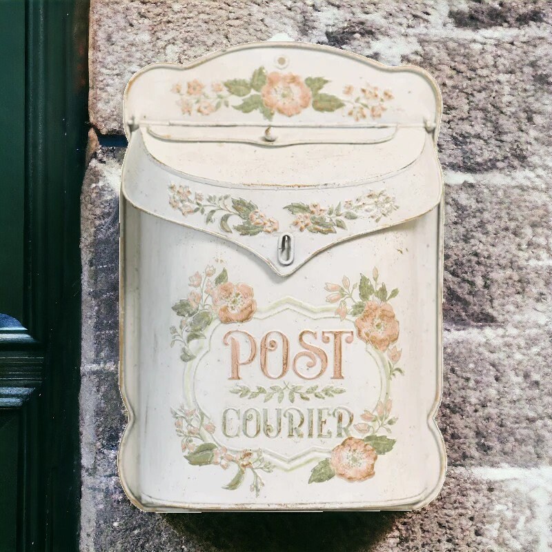 Vintage Metal Wall-mounted Mailbox With Secure Lock Retro Style for ...