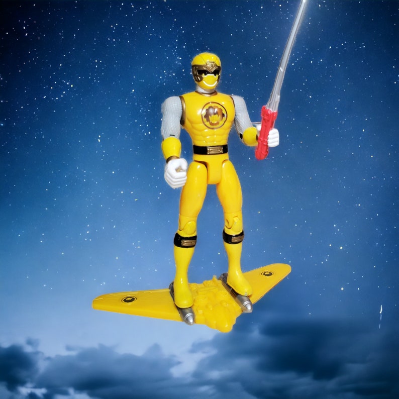 Vintage Power Rangers Ninja Storm Yellow Wind Ranger Dustin - Etsy