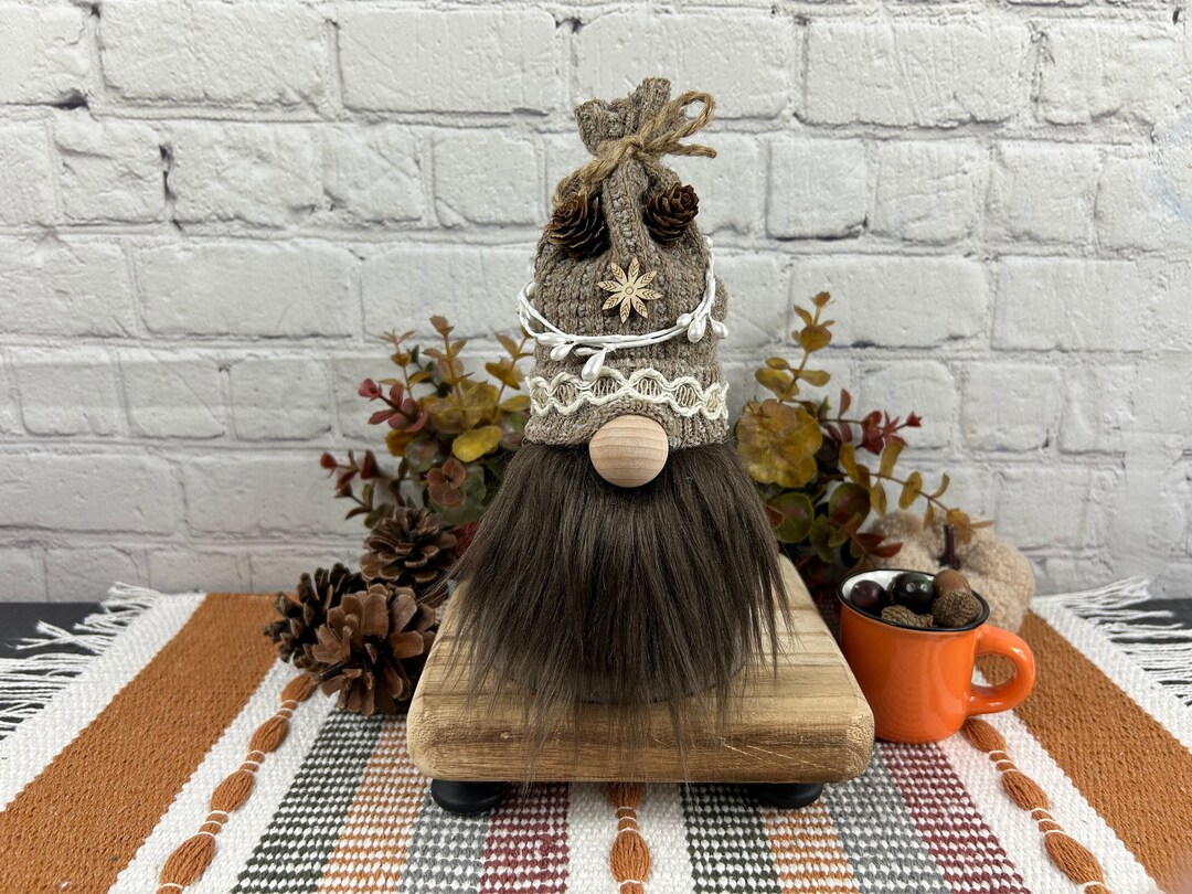 Farmhouse Gnome, Rustic Centerpiece Decor, Handmade Gnome, Mantel Fall ...