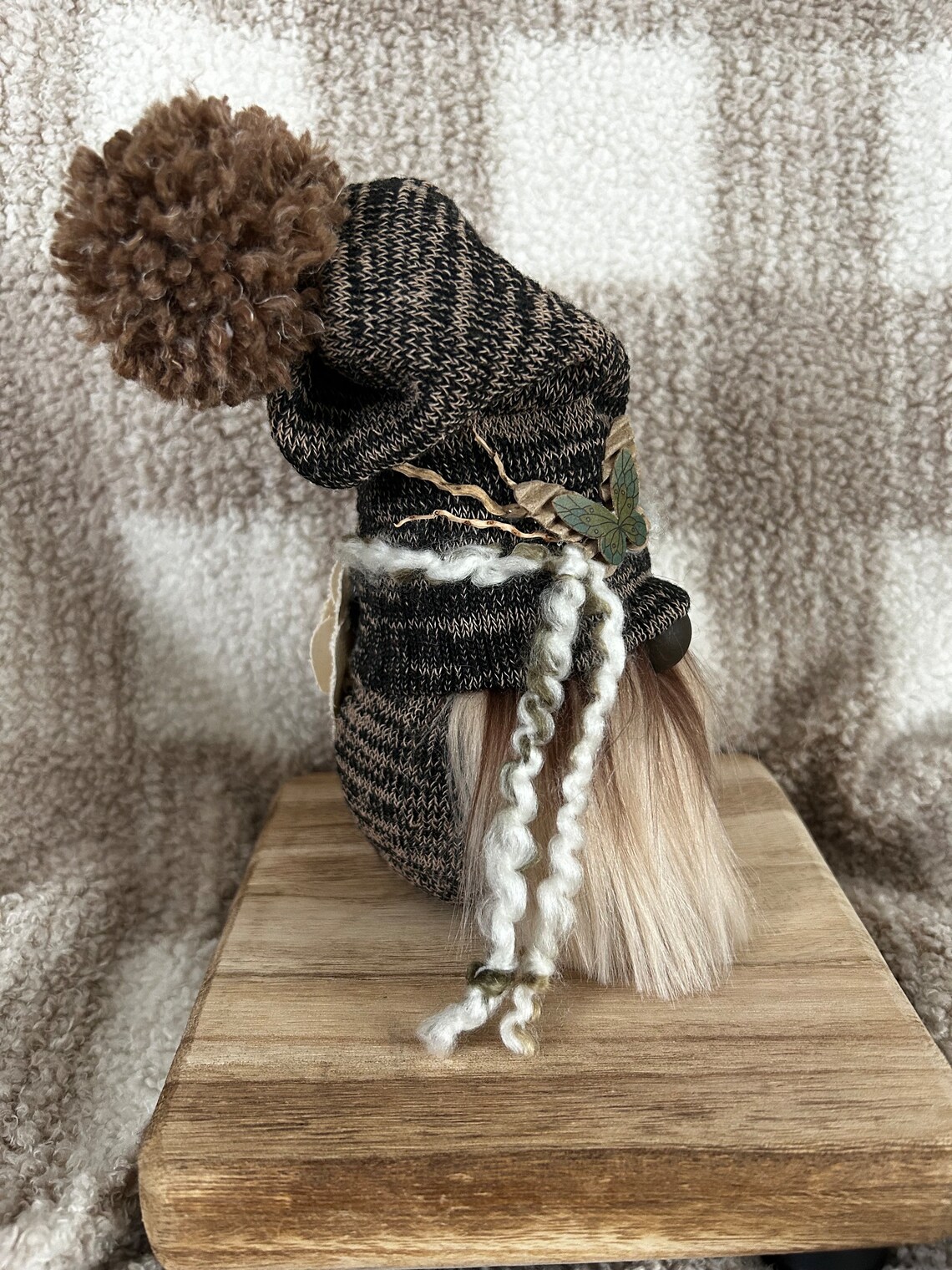 Rustic Gnome, Whimsical, Tiered Tray Decor, Handmade Gnome, Kitchen ...