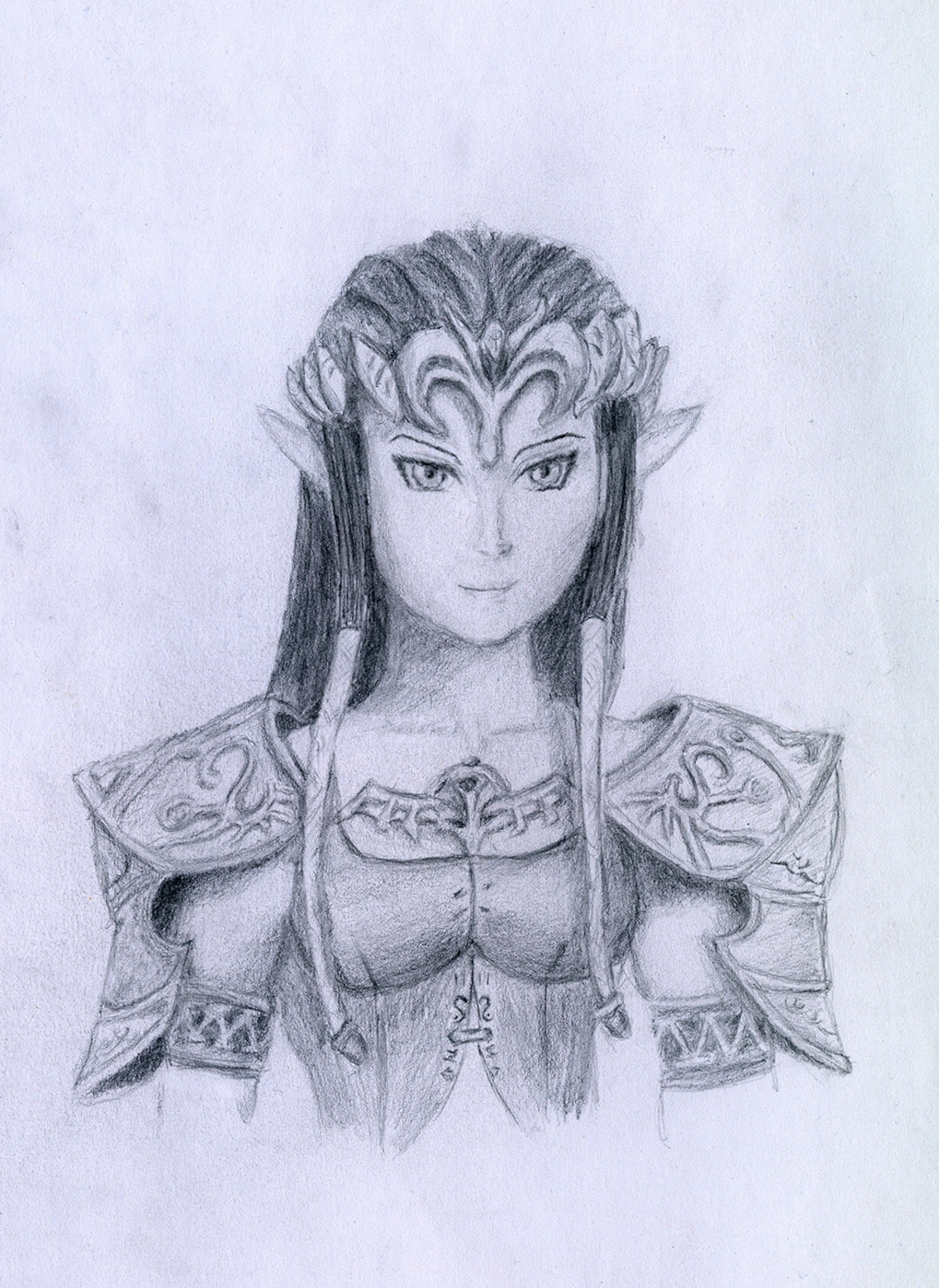 Princess Zelda: Hand Drawn Pencil Portrait Print Signed by the Artist ...