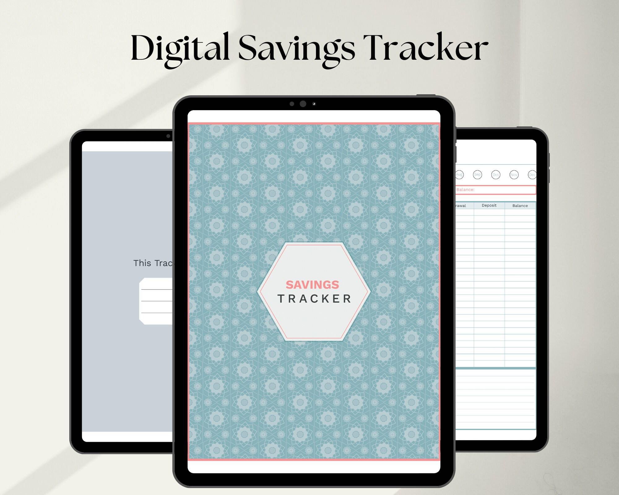 Savings Tracker | Finance | Money | Digital Planner | Printable Planner ...