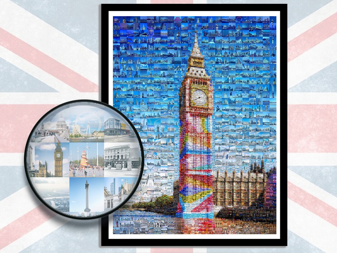 Rainbow Big Ben Print Colorful London Art Vibrant Cityscape Wall Art ...