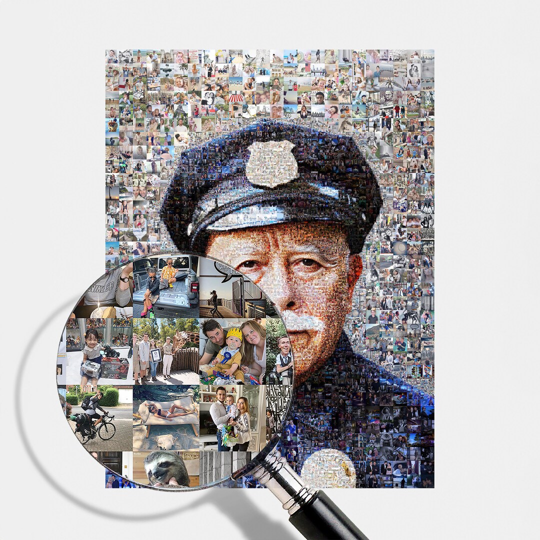 Police Retirement Gift, Police Officer Gift, Policeman Portrait, Gifts ...
